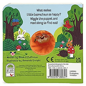 Happy Leprechaun Finger Puppet Plush St. Patrick's Day Board Book Ages 0-4 (Finger Puppet Board Book)