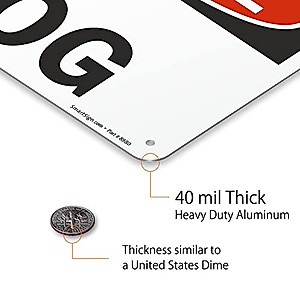 SmartSign - S-7404-AL-10 "Beware of Dog" Sign | 7" x 10" Aluminum