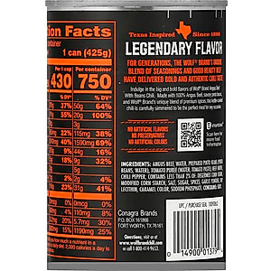 WOLF BRAND Angus With Beans Chili, 15 oz.