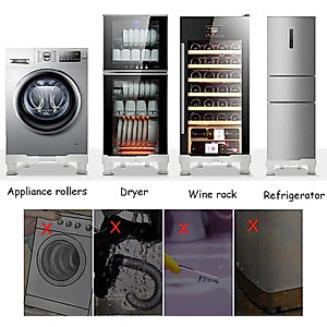 JMYSD Washer and Dryer Stands with 12 Foot, Movable Adjustable Base Stand for Washing Machine & Dryer Base Platform,Strong Feet for Washing Machine