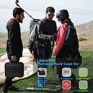 Lekufee Waterproof Hard Case Compatible with Gopro Hero 12/11/10/9/8/Media Mod/Gopro Volta/Creator Edition/Action Camera and Other Accessories(Case Only)