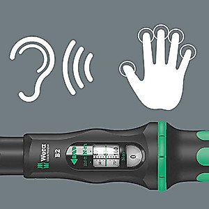 Wera - 5075611001 "Click-Torque B 2 torque wrench with reversible ratchet, 3/8"" x 20-100 Nm", black/green