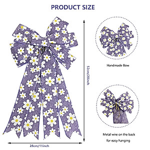 Decorative Seasonal Bows & Ribbons (Purple Daisy)