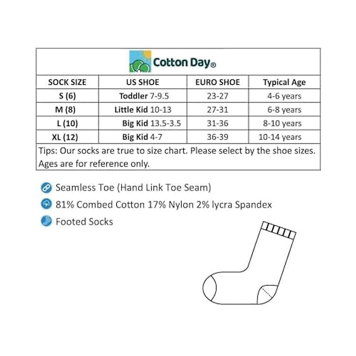 COTTON DAY Girls White Dressy Textured Short Socks Scallop Top Butterfly Design 6-8 Years Size M (8)