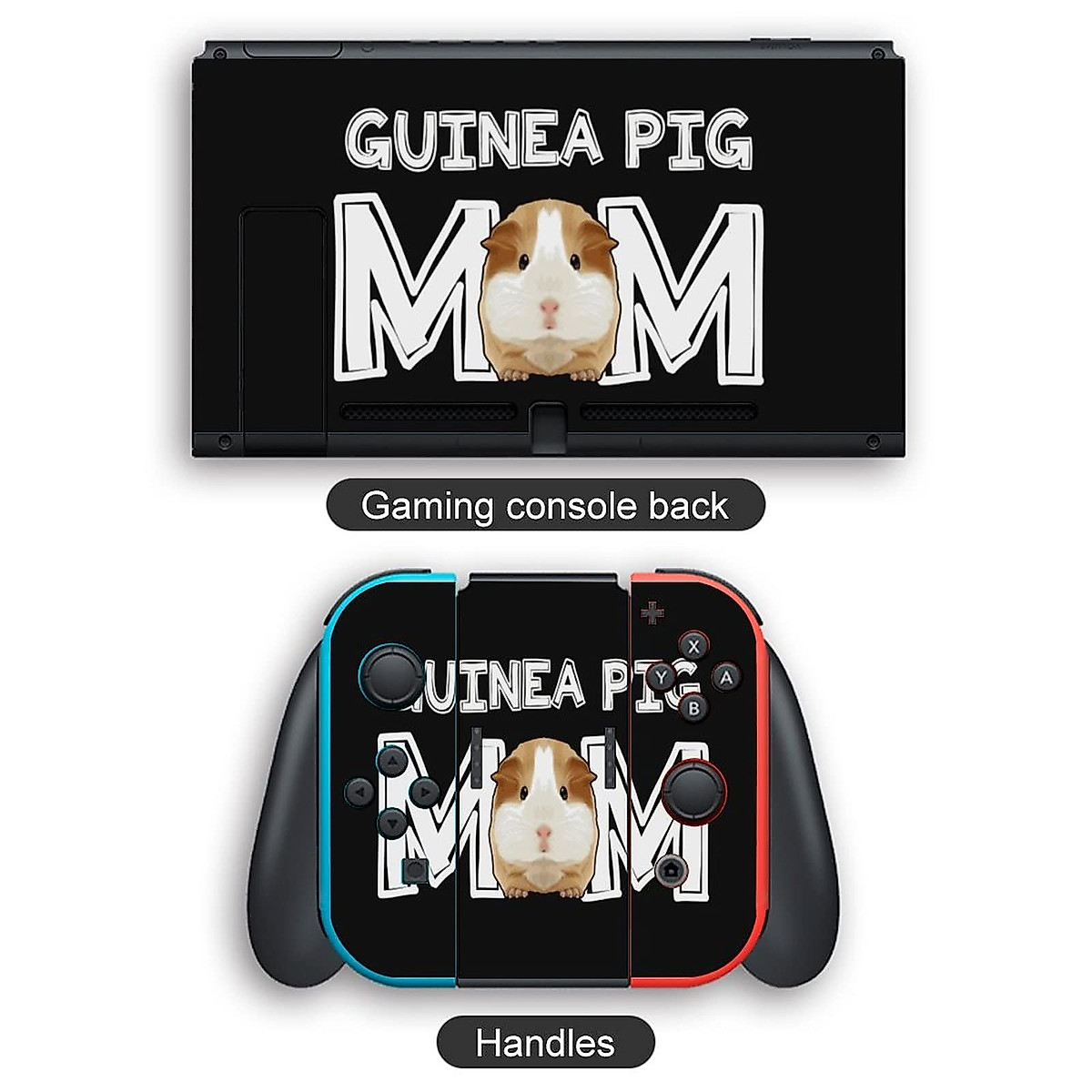 Guinea Pig Mom Decal Stickers Cover Skin Full Wrap FacePlate Stickers Compatible with Switch for Switch