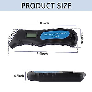 Digital Tire Pressure Gauge,150PSI Portable Digital Air Pressure Gauge with Non-Slip Grip,Universal Car Accessories for Accurate Reading Tire Pressure