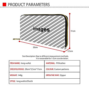 Poceacles Polynesion Print Women Men Wallets with Zipper Cluth, Fashion Waterproof Purse for Traveling Card Cases Money Organizer Bags Change Purse