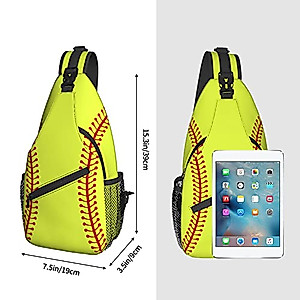 JDEIFKF Softball Sling Bag Chest Bag Sport Softball Crossbody Bags For Mens Womens