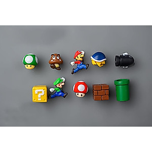 20 Pieces of 3D Mario Fridge Magnets Sets for Home Room Decor Decorative Refrigerator Fun School Office Whiteboard Christmas Magnet (20pcs)