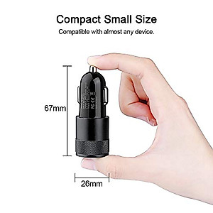 [5.4A/30W] Fast Car Charger Type C 6ft Cable for Samsung Galaxy S23 S22 S21 S20 Ultra FE S10e S10 S9 S8 Plus, Note 20 10 9 8, A14 A53 A32 A71 5G A20 A90, LG Stylo 4/5/6, Moto G8 G7, Quick USB Car Plug