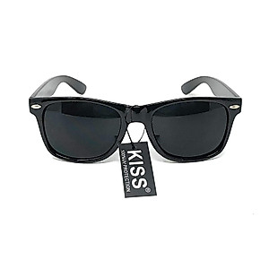 Sunglasses Classic 80’s Vintage Style Design (Black Gloss, Super Dark)…………