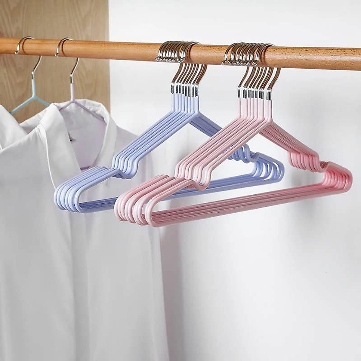 N/A Clothes Hanger Household Non-Slip Metal Drying Rack for Adult Suit Plus Length Clothing Hanger (Color : A, Size : 40 * 20cm)