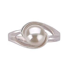 Clare White 6-7mm AAA Quality Freshwater 925 Sterling Silver Cultured Pearl Ring For Women - Size-6