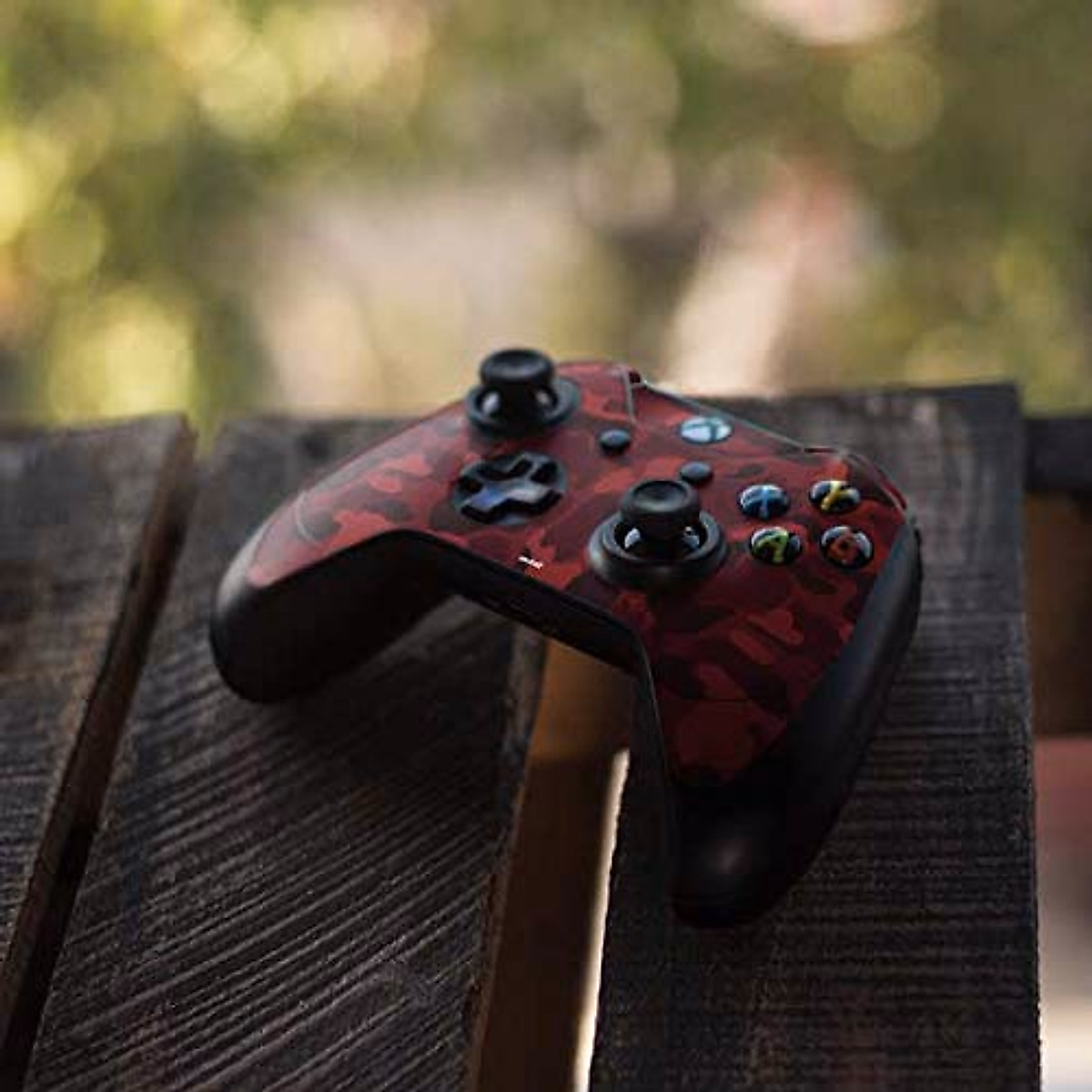 Skinit Decal Gaming Skin Compatible with Xbox One Elite Controller - Originally Designed Red Street Camo Design