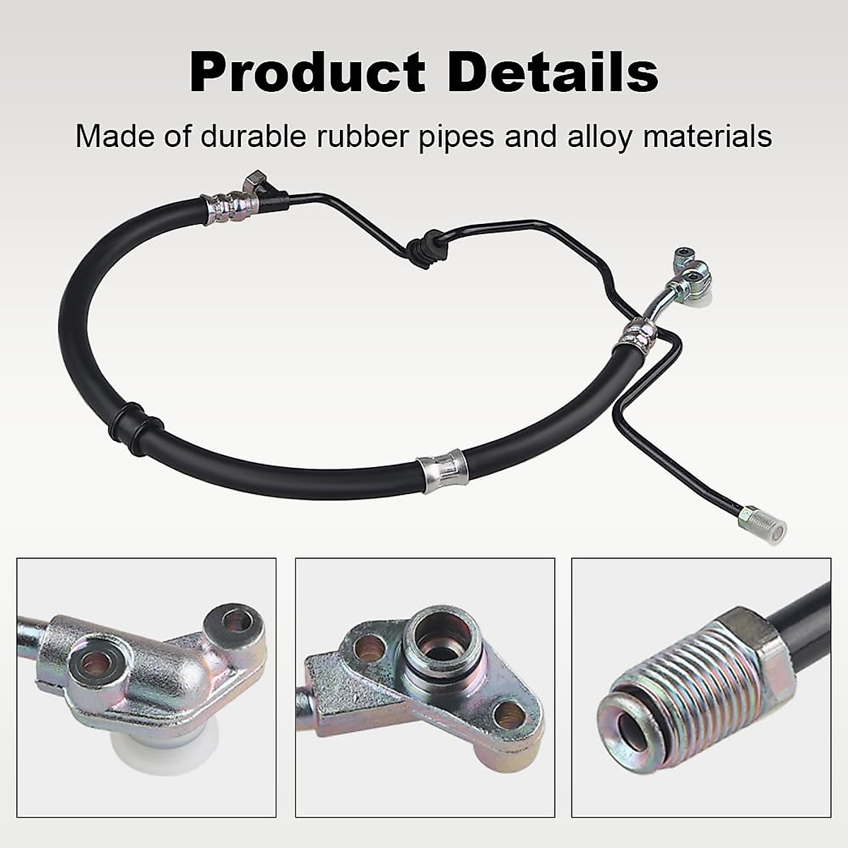 WMPHE Compatible with Power Steering Pressure Hose Assembly Honda Pilot V6 3.5L 2005 2006 2007 2008, Replace OEM 53713S9VA01, M14 x 1.5 Connector Screw