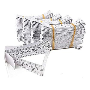 WIN TAPE 1 Meter 40" Paper Tape Measure, Wound Measuring Rulers, Educare Used Measuring Babies Head, Disposable Pack of 100