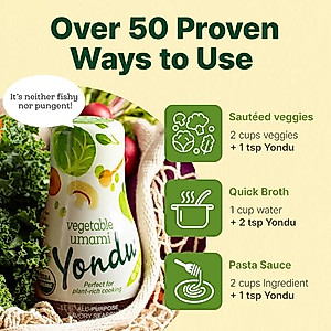 Yondu Vegetable Umami Essence - Premium, Vegan Plant-Based Sauce for Mild & Flavorful Cooking. Great for Soups, Stir-fries & Sauces. (5.1fl oz / 150mL, Organic, Gluten Free)