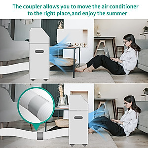 Veramz Air Conditioner Hose Coupler - 5.9inch Portable Air Conditioner Accessories AC Exhaust Hose Coupling Extender Connector, Universal Fit Support Clockwise/Counter-clockwise Thread Extension Parts