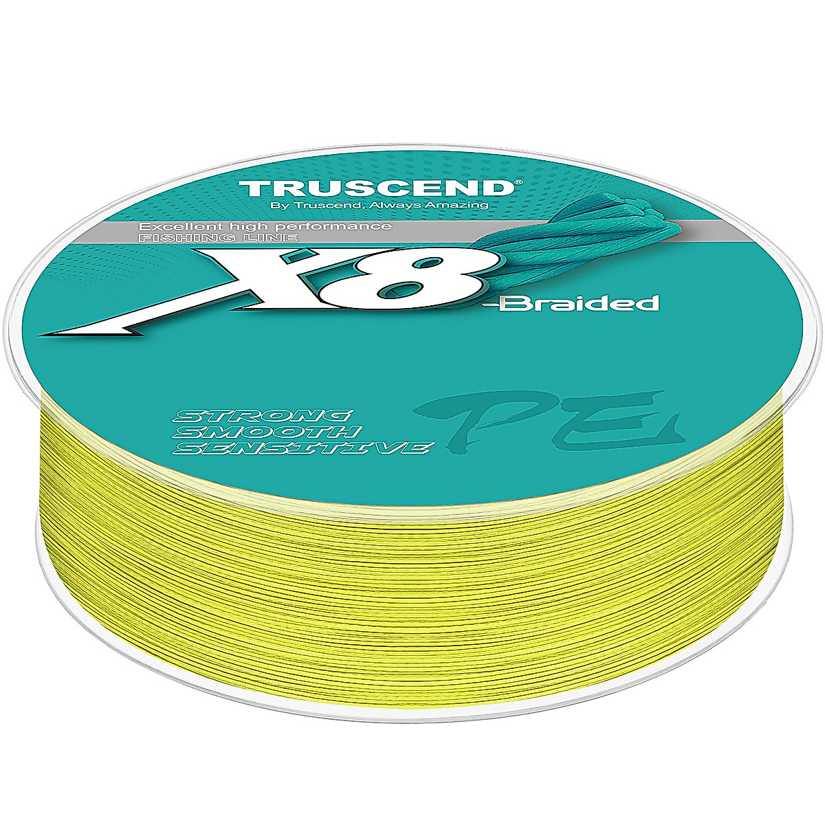 TRUSCEND X8 Braided Fishing Line, Upgraded Spin Braid Fishing Line, Smooth and Ultra Thin Braided Line, Fishing Wire Super Strength and Abrasion Resistant, No Stretch and Low Memory 100lb-547yds