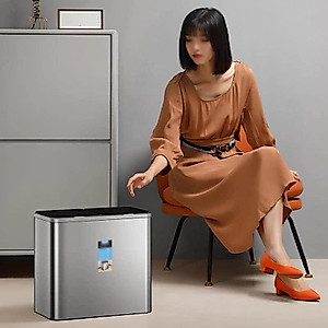 DOUBA Intelligent Kitchen Trash Can Recycle Bin Double Large Dry and Wet Separation Trash Can Automatic Kitchen Storage