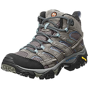 Merrell Women's Moab 2 Mid Waterproof Hiking Boot, Granite, 8 M US