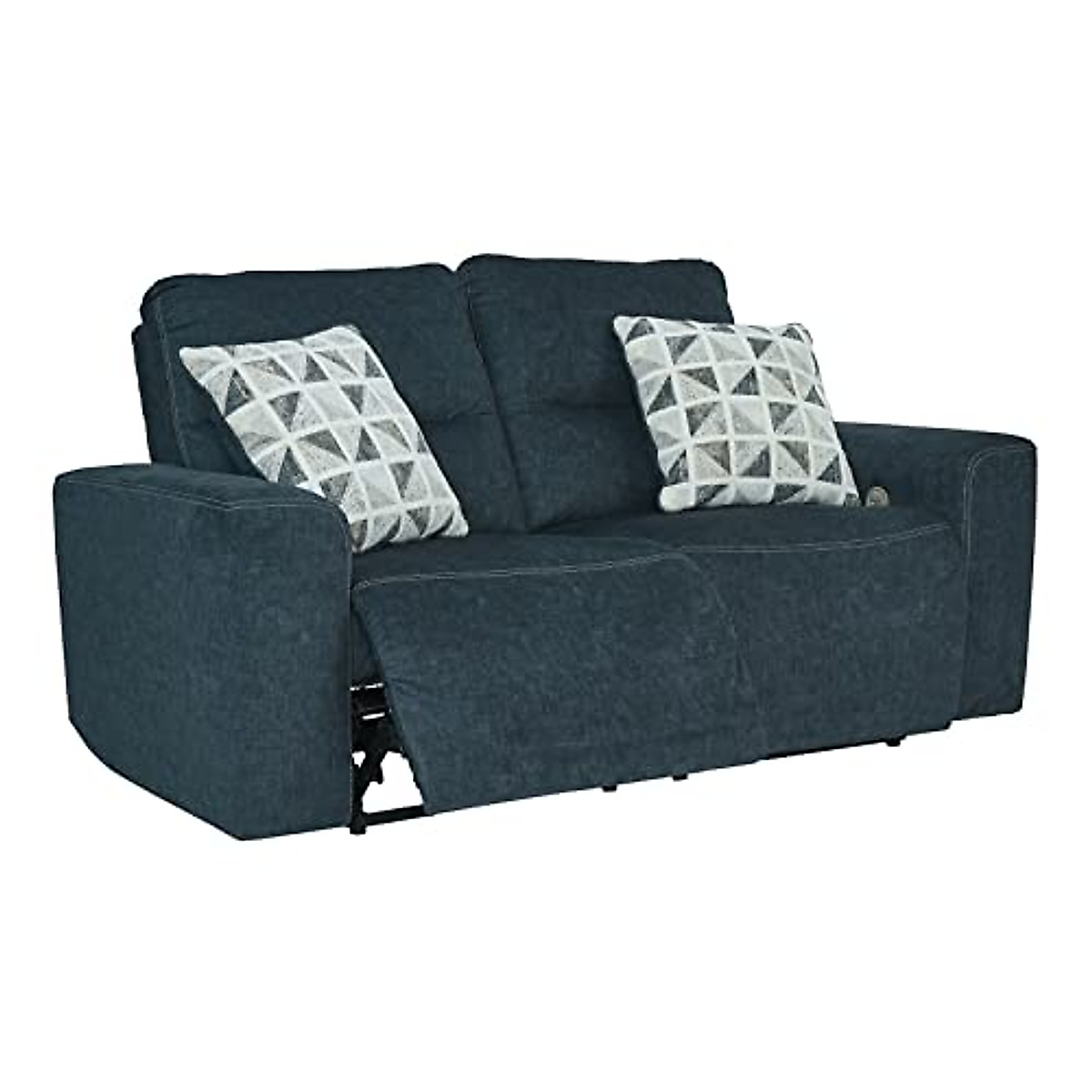 Signature Design by Ashley Paulestein Reclining Power Loveseat, 74"W x 41"D x 40"H, Blue