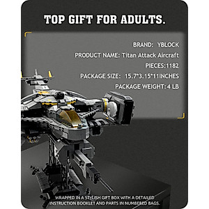 YBLOCK Space Wars Building UCS Set - Titan Attack Aircraft QJ5002 Building Toy. Boys and Girls Ages 6+, The Best Gift for SpaceWar of Star Series Enthusiasts (901 Pieces)