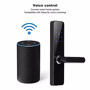 4in1 Keyless Entry Smart Door Lock, Digital Smart Door Lock APP Cards Password Keypad for Amazon for Google Home Voice Control