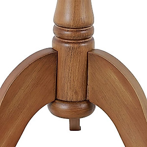 Decor Therapy Simplify Round Pedestal Accent Side Table, Chic & Compact MDF Furniture for Traditional Stylish Spaces - Honeynut - (15" x 15" x 24")