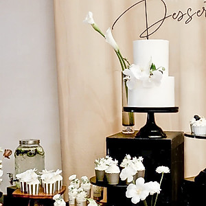 mwellewm 4 Pcs Black Cake Stand Set Round Metal Halloween Cake Stands Metal Cupcake Holder black Dessert Table Display Set for Wedding Birthday Party Baby Shower Anniversaries Supplies