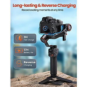 hohem iSteady MT2 Kit Gimbal Stabilizer for Camera, 3-Axis Gimbal for Mirrorless/Pocket/Action Camera/Smartphone, AI Tracker, Magnetic Fill Light Stabilizer, Available for Canon/Nikon/Sony