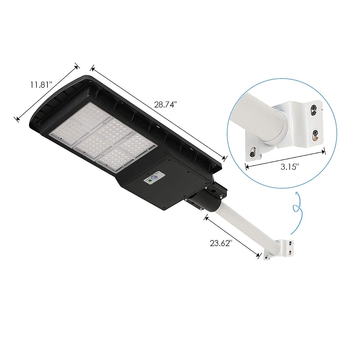 300W Solar Flood Light with Remote Control, Motion Sensor Dusk to Dawn Solar Security Flood Lights, IP67 Waterproof Dimmable Outdoor Street Lighting for Parking Lot, Garden, Yard, Driveway, Patio