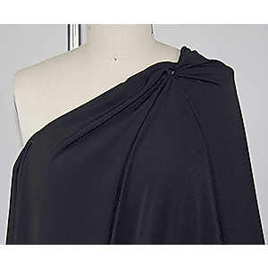 ITY Fabric | 10 Yard Continuous | Jersey Spandex Knit | 2-Way Stretch | 60" Wide (Black, 10 Yards)