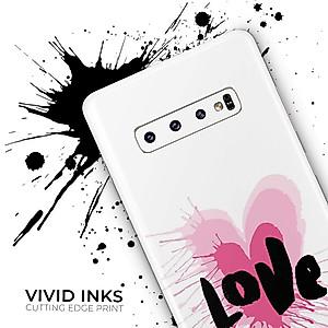 DesignSkinz Splattered Pink Love Protective Vinyl Decal Wrap Skin Cover Compatible with The Samsung Galaxy S20 (Screen Trim & Back Glass Skin)