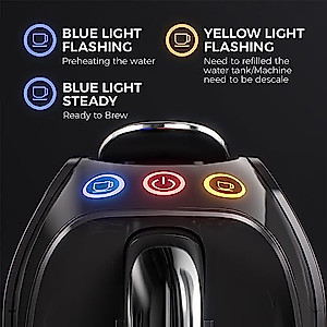 JASSY Mini Espresso Coffee Machine 20 Bar Coffee Maker Compatible for NS Original Capsule with Single/Double Cup System for Espresso,1255W