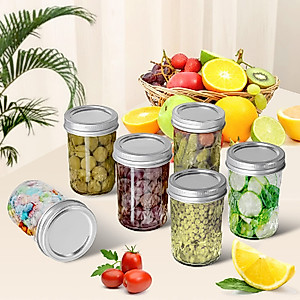 moniko Mini Mason Jars,Canning Jars,6 oz Mason Jars With Lids,Small Glass Jars Ideal for Food Storage, Jam, Spice,Candle,Honey,Wedding Favors(12 PACK)