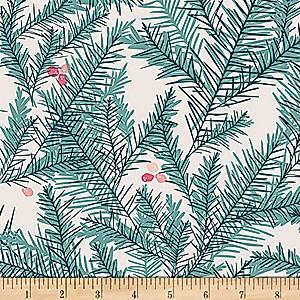 Art Gallery Fabrics Art Gallery Little Town Be Merry Fabric, Green