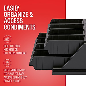 Cambro 8RS8110 Versa Black 8-Bin Organizer Rack Case of 1