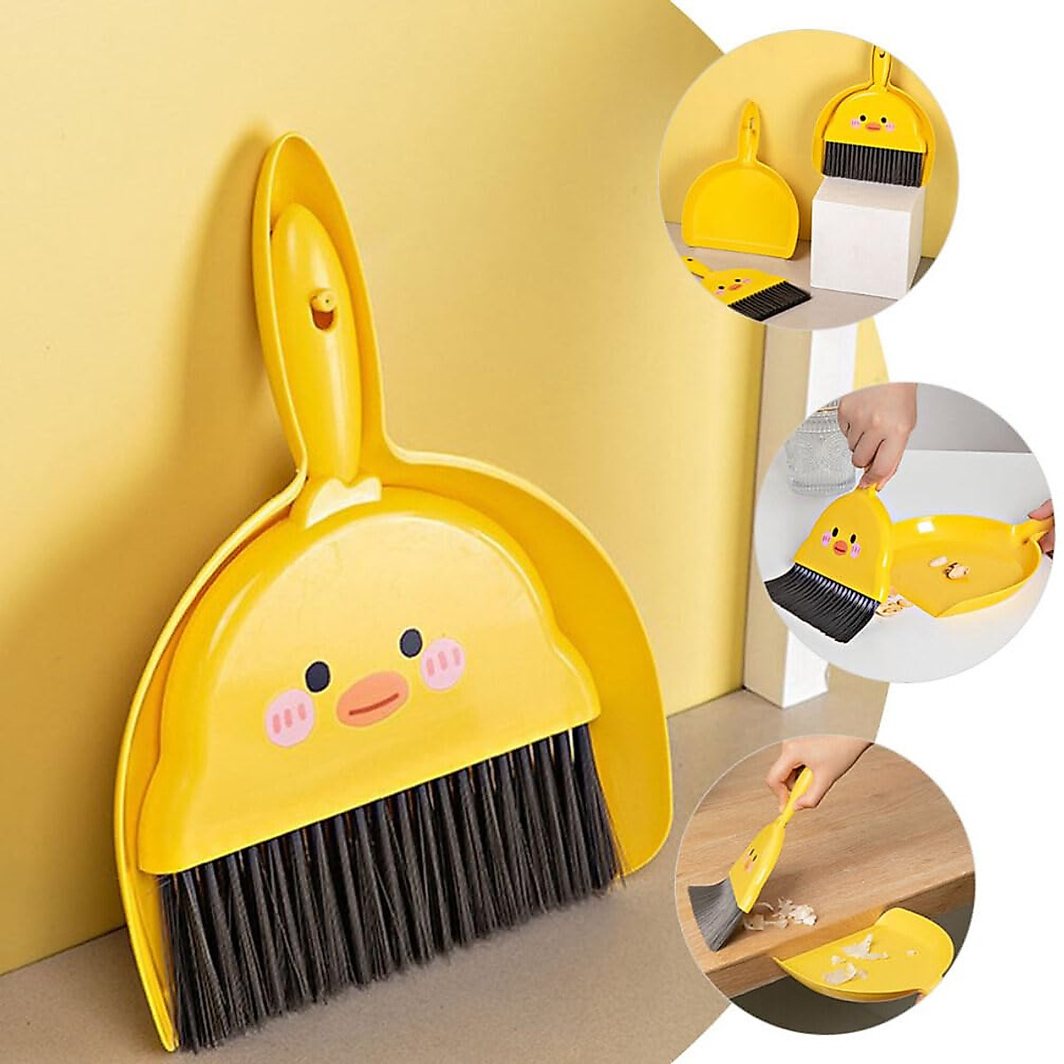 Desktop Dust Pan 2 Sets Small Dustpan and Brush Set Mini Broom and Dustpan Set Small Broom and Dustpan Set Handheld Broom and Dustpan Set Desk Cleaning Tools