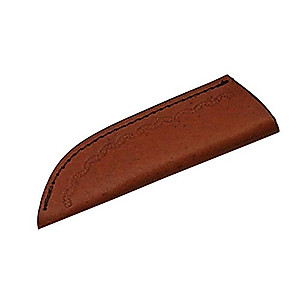 SZCO Supplies 9" Horn Handle Clip Point Hunting Knife with Leather Sheath,Black,203411