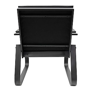 Office Reception Sofa Set, 3-Seat & 2PCS 1-Seat PU Leather Waiting Room Bench with Arms Executive Side Waiting Room Visitor Guest Chair Set for Airport Clinic Meeting Conference Room (Black)