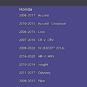 Gas Cap, Fuel Cap For Honda Accord, Civic, Crosstour, CR-V/CRV, Fit, HR-V, HRV, Insight, Odyssey, Pilot, Replaces 17670-T3W-A01, 2007,2008,2009,2010,2011,2012,2013,2014,2015,2016,2017,2018,2019,2020