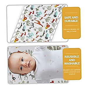 Changing Pad Liner 2pcs Removable Fabric Cover Baby Mattress Cover Crib Sheets Baby Bed Sheets Polyester Changing Pad Cover Changing Table Cover Girl Four Piece Set Baby Diaper