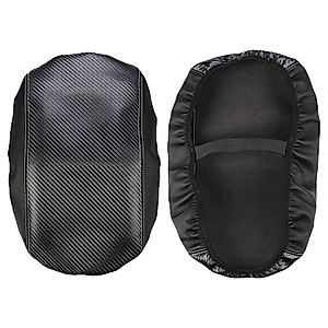 INTGET Car Center Console Armrest Cover for 2023 2022 Ford Explorer Accessories 2020 2021 Leather Middle Arm Rest Dog Seat Cover Console Lid Protector(Carbon Fiber Leather)