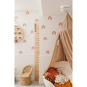 Modern Maxwell Wall Art Decals for Girls Nursery, Bedroom, Living Room “Rainbow Boho” Dot Room Sticker 32 Pieces