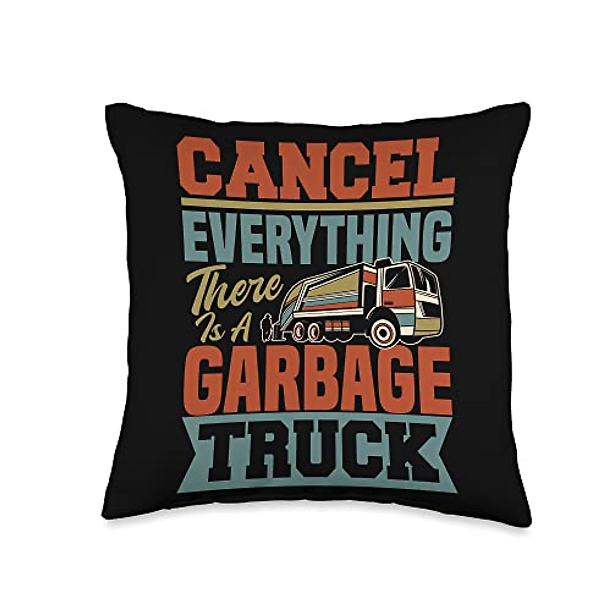 Recycling Trash Dump Garbage Truck Kids Throw Pillow