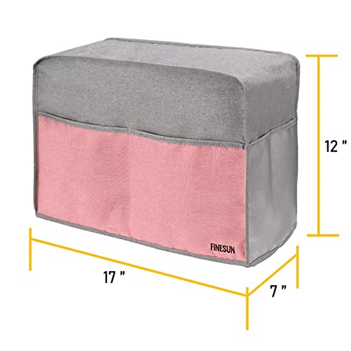 FINESUN 2in1 Sewing Machine Accessories, Includes Sewing Machine Dust Cover and Mat for Brother, Singer, Bernina and Most Machines (pink)