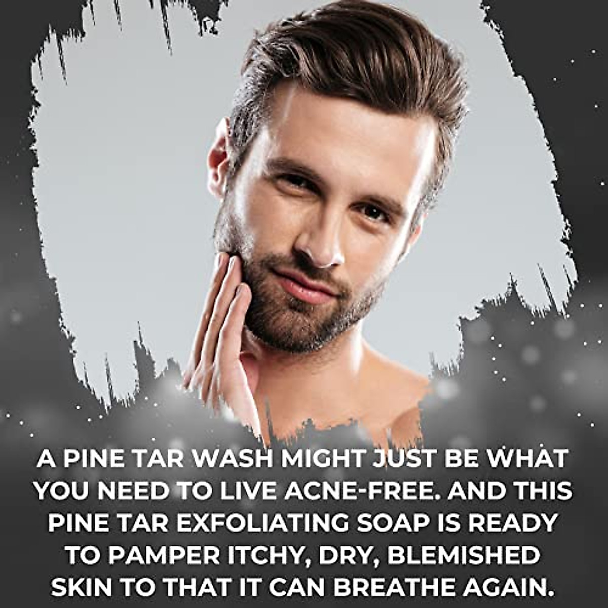 All Natural Pine Tar Soap Bar 4oz – Cleansing Anti Acne Eczema Psoriasis Itch Relief Pine Tar Face & Body Wash Cleanser – Pure Goat’s Milk Soap with Oatmeal, Charcoal, Essential Oils Made in USA