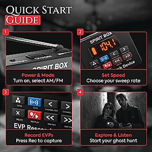 PARANORMIC Spirit Box Ghost Hunting Equipment — Handheld EVP Ghost Hunting Equipment Kit with 32 GB Micro SD & Integrated Flashlight — Paranormal Equipment Ghost Box for Scanning & Recording Spirits