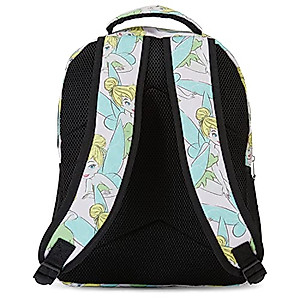 Disney Tinker Bell Allover Backpack - Tinker Bell Fairy Backpack - Officially Licenced Disney School Bookbag (White)